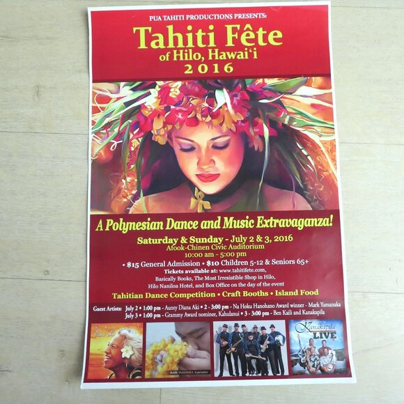 Pua Tahiti Productions Presents | Art | 26 Tahiti Fete Of Hilo Hawaii ...